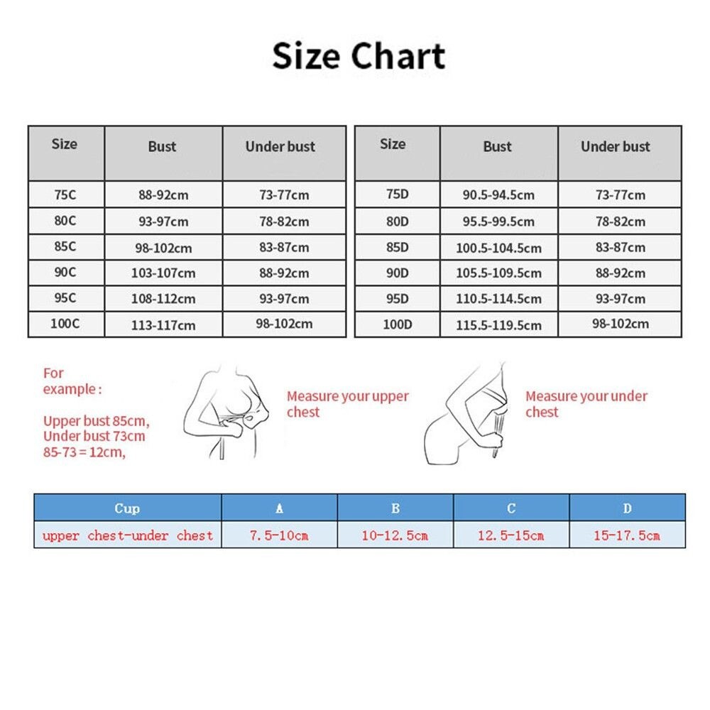 Full Cup Underwire Bras 85D 90D 95D 100D Cotton Bras New Women Bras ...
