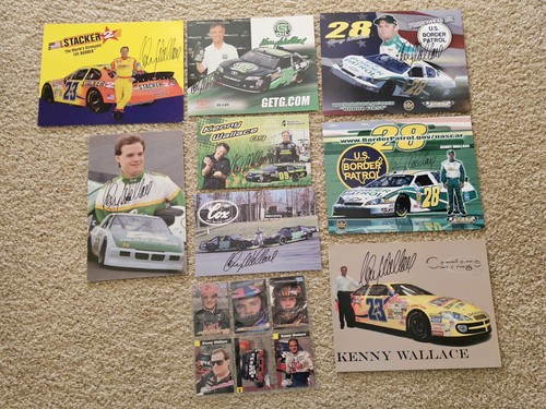 Lot Of Signed Kenny Wallace NASCAR Racing Postcards | eBay