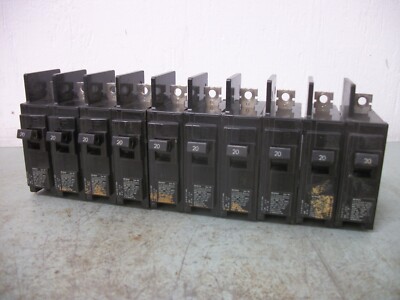 SIEMENS LOT OF 10 BQ CIRCUIT BREAKERS BQ1B020 20AMP 240VOLT 1POLE | eBay