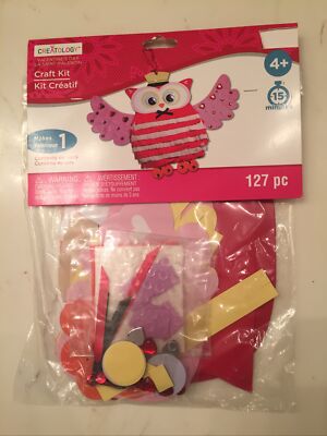 NEW Creatology Valentine's Day Craft Kit 127 Pcs Owl heart red pink ...