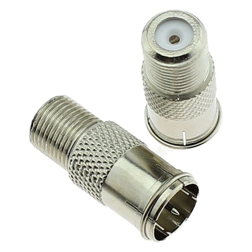 F Type Plug RF Coax Coaxial Cable Adapter Connector Male to Female Jack ...