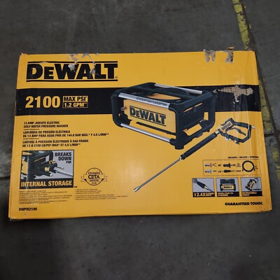 DeWALT DWPW2100 2,100 PSI Electric Cold Water Pressure Washer ...