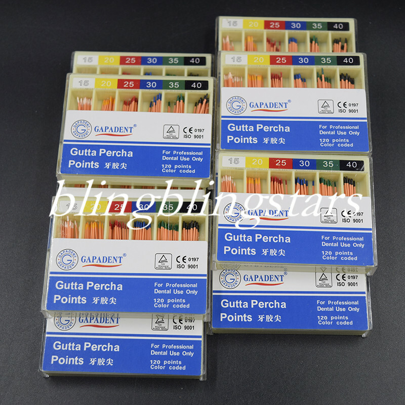 120 Pcs Dental Gutta Percha Absorbent Paper Points Endodontic GAPADENT ...