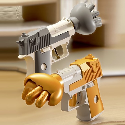 Rock Paper Scissors Toy Gun Party Finger Guessing Stress Relief Game | eBay