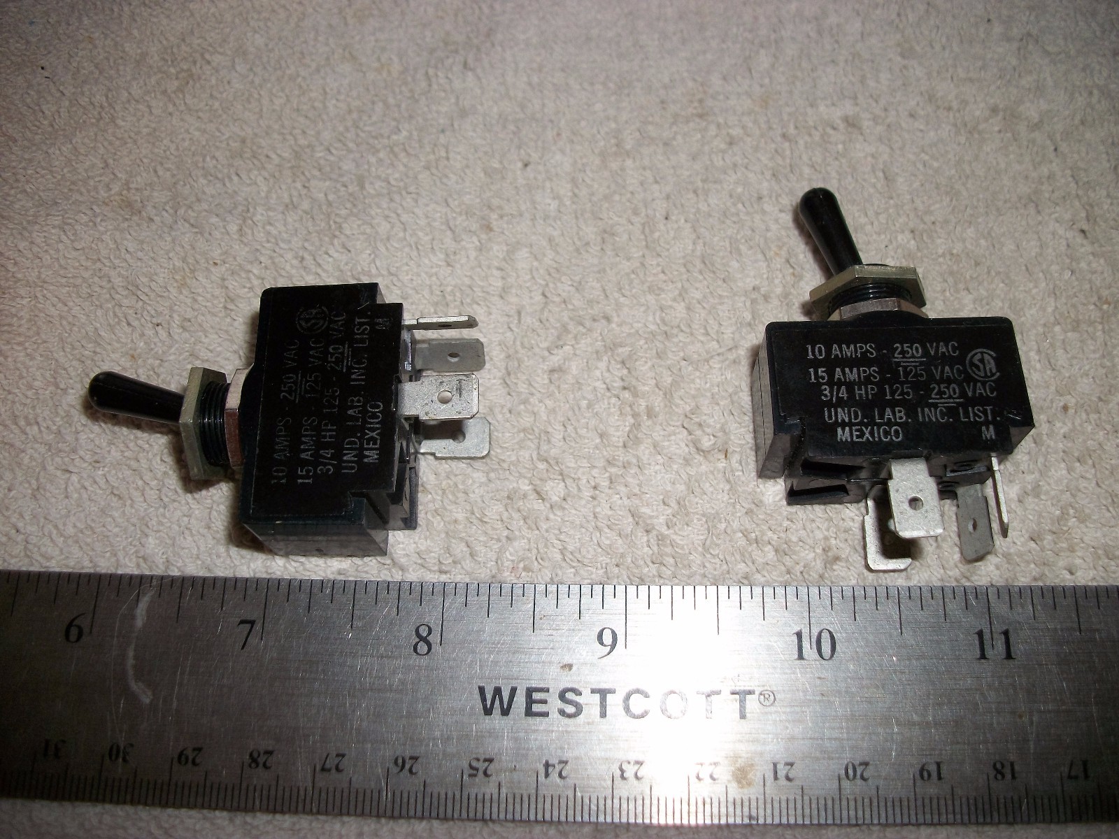 LOT OF LARGE ON/OFF 2PST 15A@125VAC OR 10A@250VAC TOGGLE SWITCH S | eBay