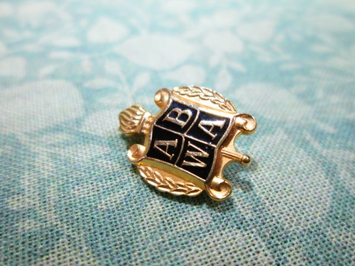 ABWA Vintage Lapel Pin - American Business Womens Association USA Gold ...