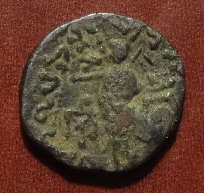 INDO-SCYTHIANS, AZES II, 35 BC-12 AD ~ BILLON DRACHM, BIBLICAL WISE MAN ...