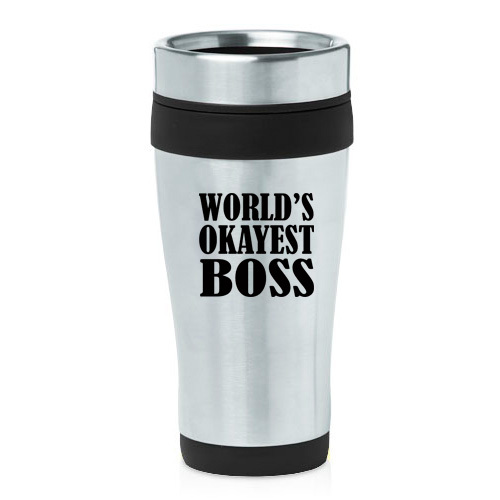 Stainless Steel Insulated 16oz Travel Coffee Tea Mug World's Okayest ...