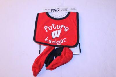 Infant/Baby Wisconsin Badgers/6 Months NWT Bib, Cap & Booties Set Pro ...