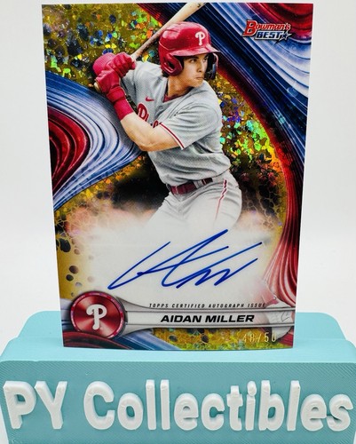 2024 Bowmans Best Aiden Miller Gold Diamond Refractor /50 Auto | eBay