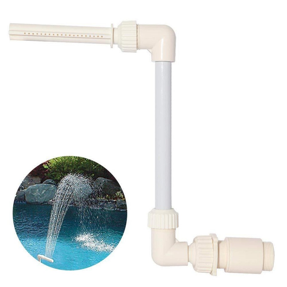 Swimming Pool Fountain Frame Plastic White Fountain Pipe 44.5 X 19.3 X ...
