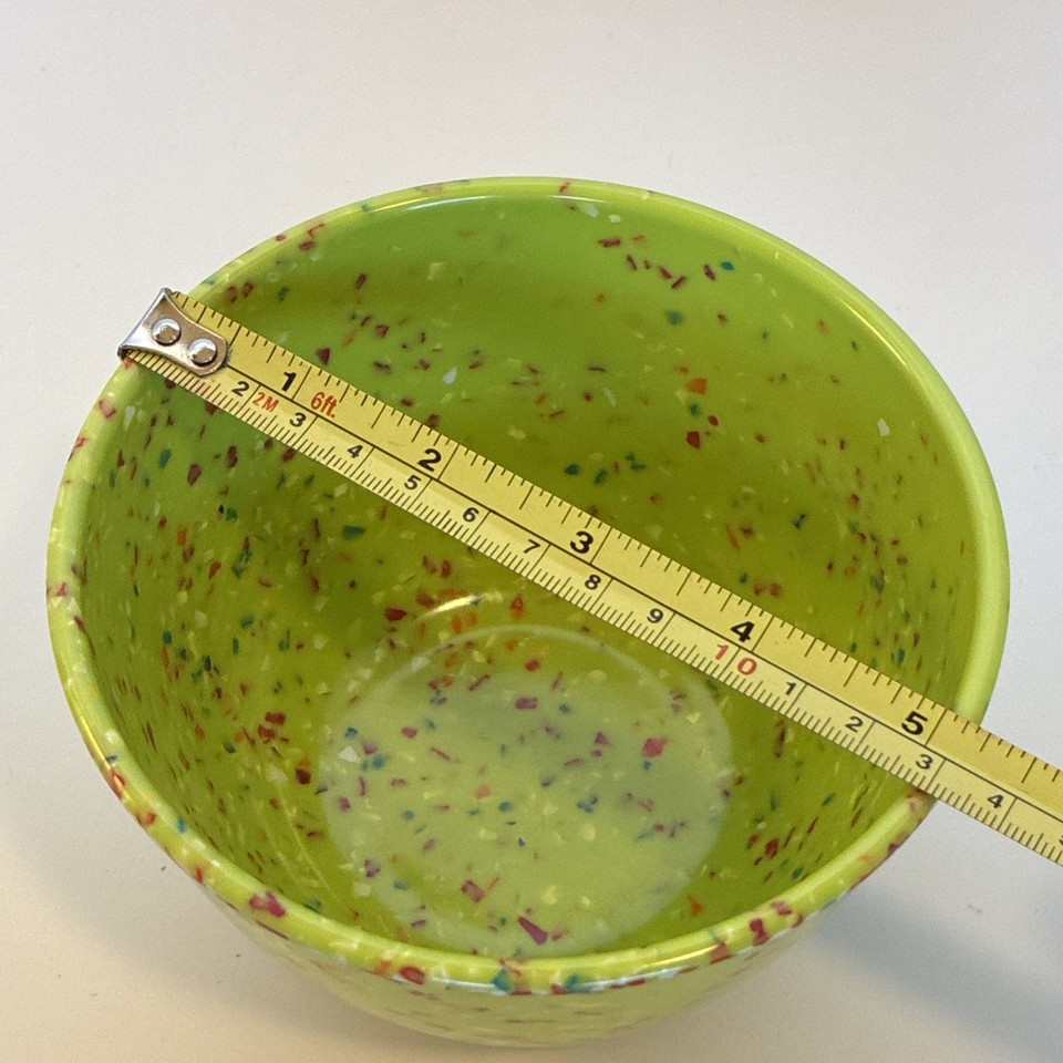ZAK Designs Confetti Bowl Green Small 5-Inch Melamine Cereal Soup Bowl ...