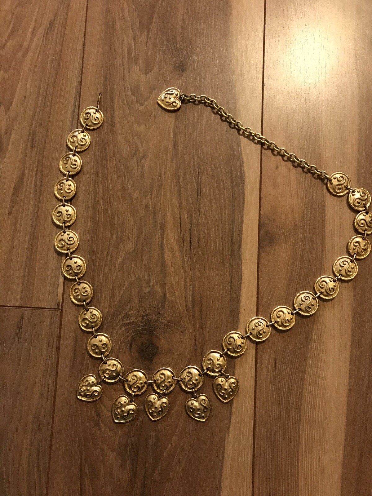 Edouard Rambaud Paris Byzantine Gold Belt with Hearts… - Gem