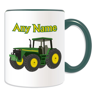 Personalised Gift Green Tractor Mug Money Box Truck Farm Farmer Cup Tea ...