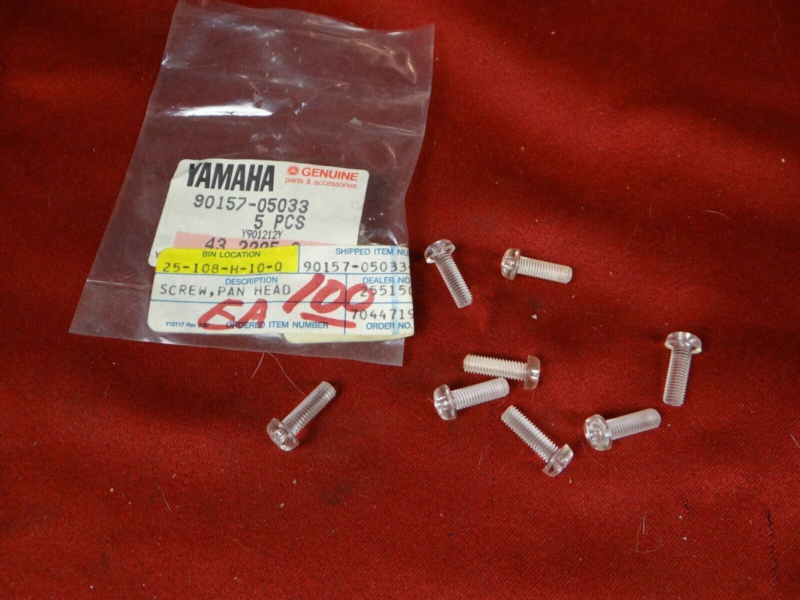 9 Yamaha Screws Fairing NOS 1982-83 XJ650 XJ900 90157-05033-00 for sale ...