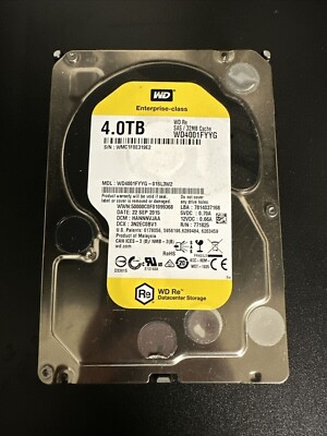 Western Digital WD SAS WD4001FYYG 4TB 7200RPM 3.5" 32MB Cache Hard ...