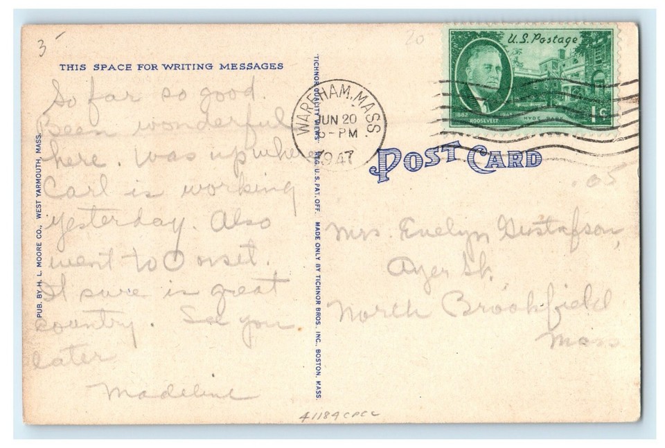 19147 Post Office And Makepeace Building Car Wareham Massachusetts MA ...