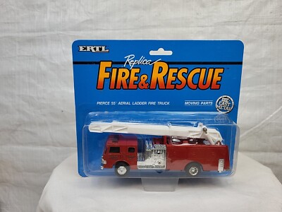 1/64 Ertl Fire & Rescue Pierce 55' Aerial Ladder Fire Truck NIP | eBay