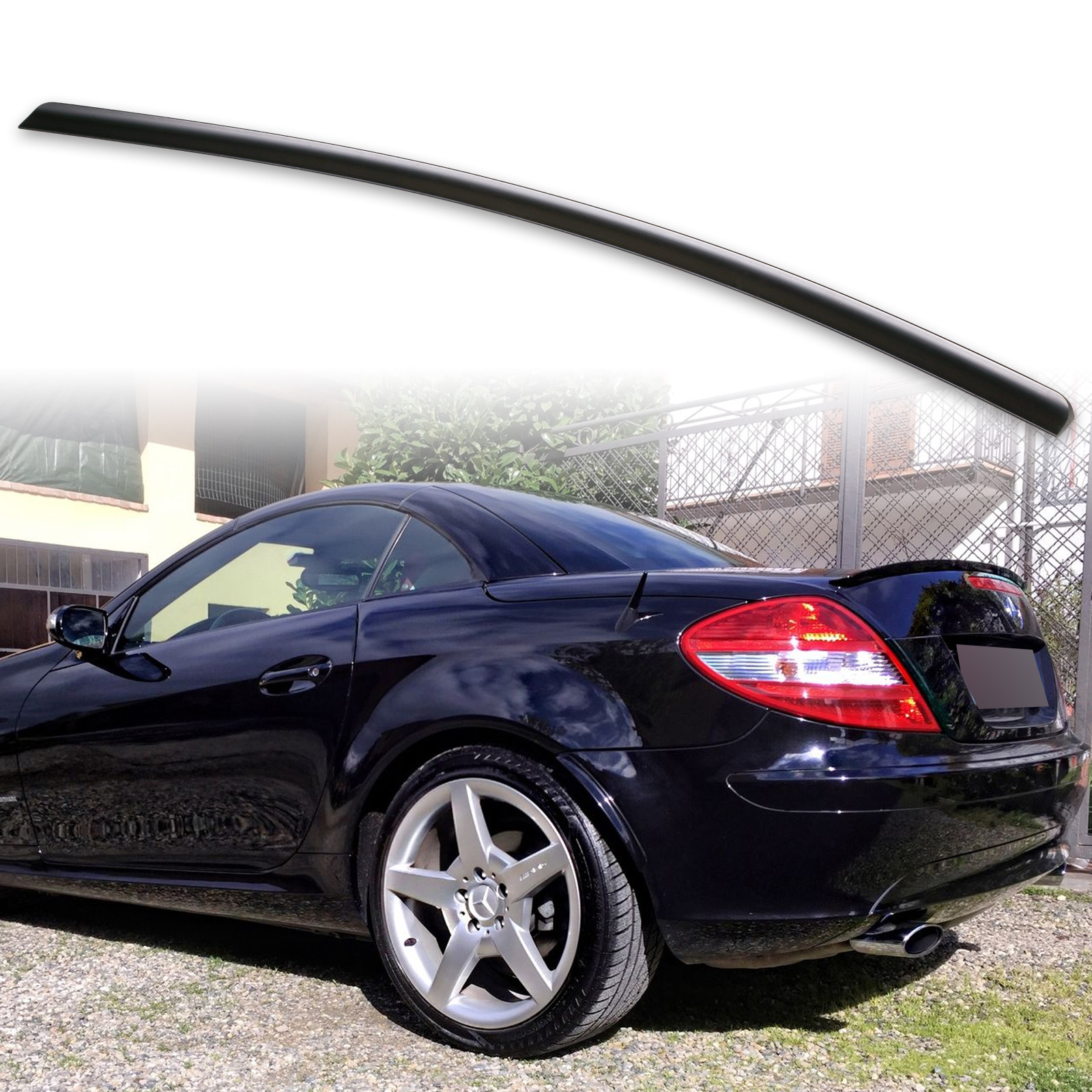 Fyralip Trunk Lip Spoiler For Mercedes Benz SLK R171 05-07 Unpainted ...