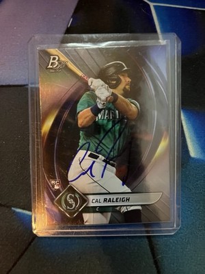 2022 Topps Cal Raleigh Signed Rookie Card Auto Autograph IP #83 Seattle ...