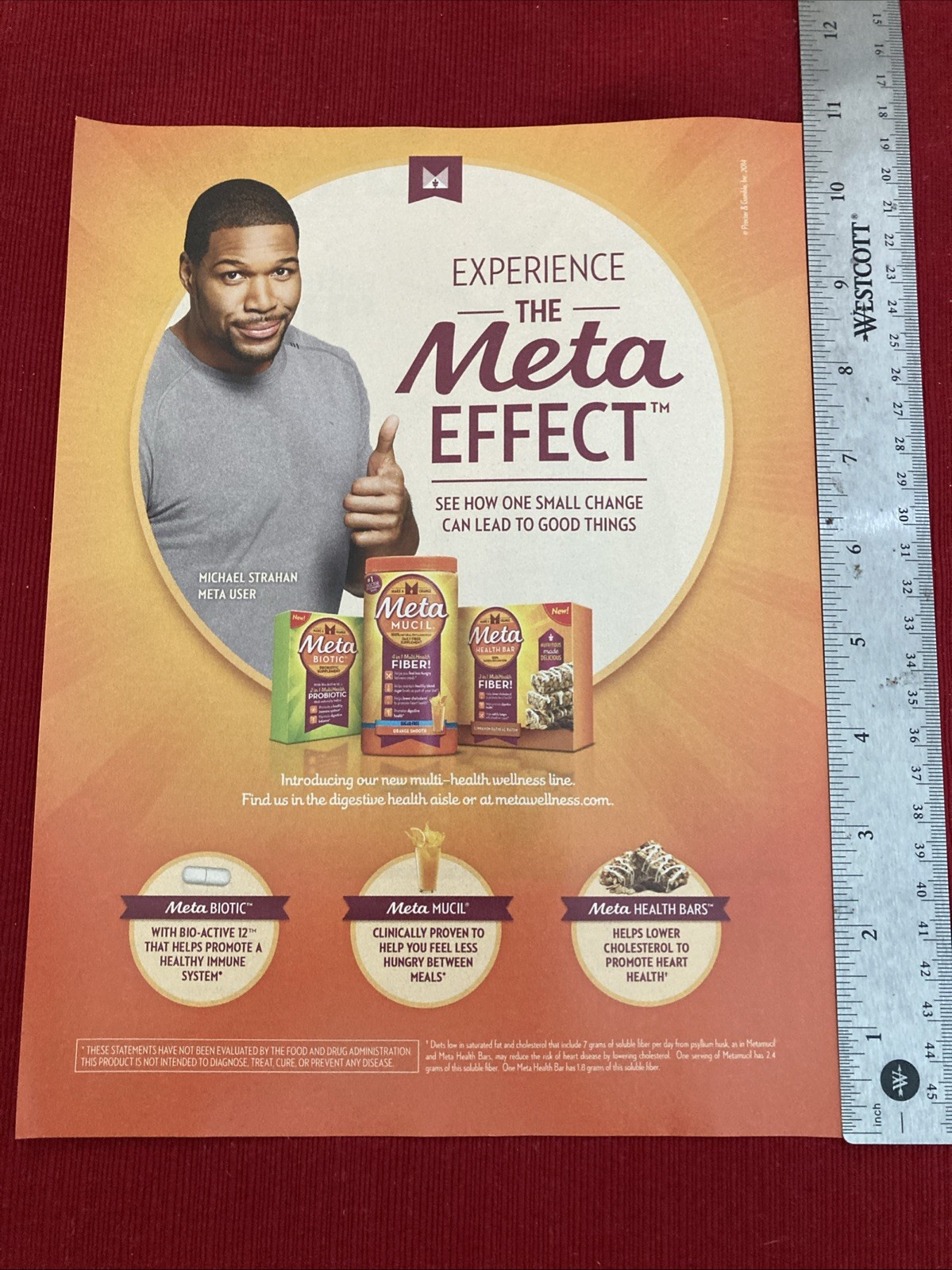 New York Giants Michael Strahan for Meta Mucil 2014 Print Ad | eBay