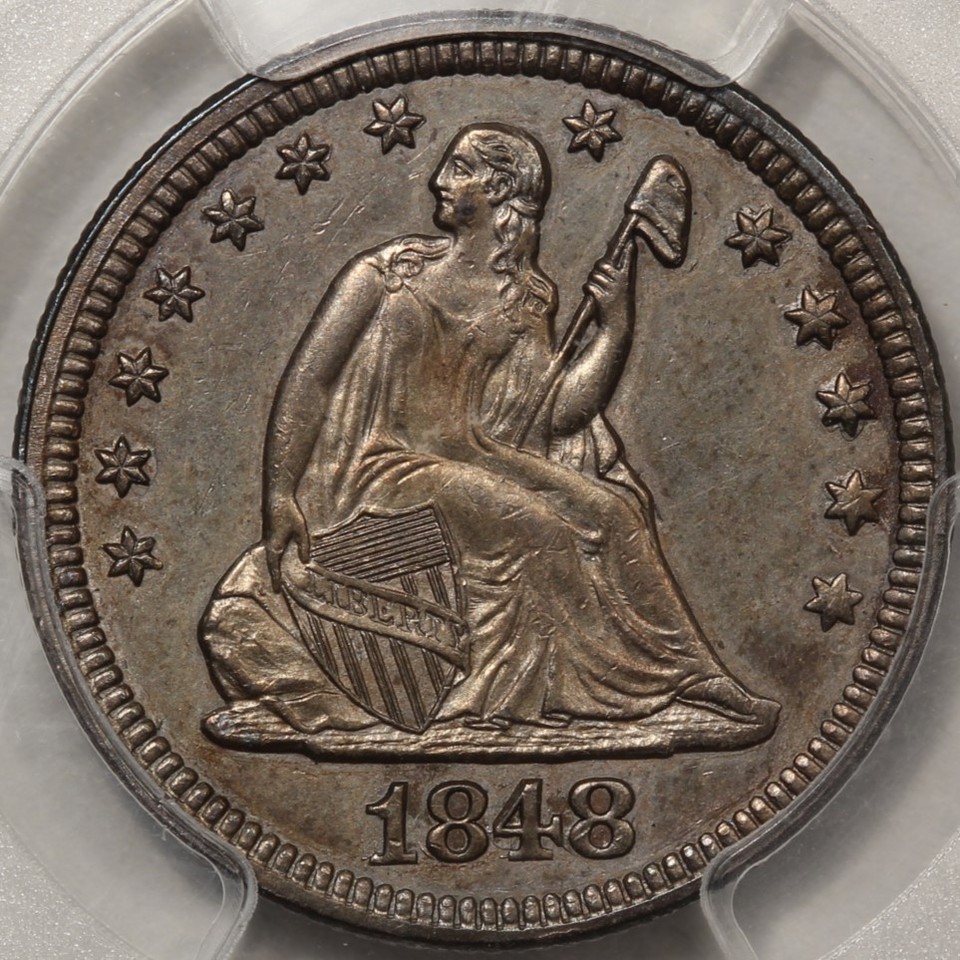 1848 25C Liberty Seated Quarter PCGS AU55 | eBay