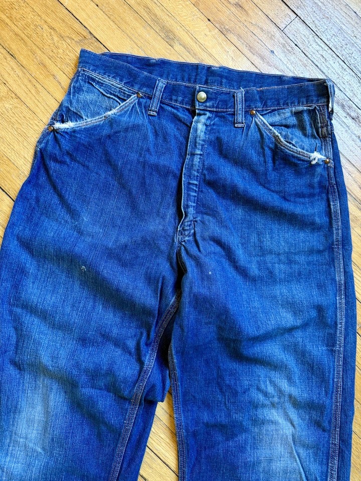 Vintage 50s Carpenter Test Jeans Denim 32” Waist Rockabilly | eBay