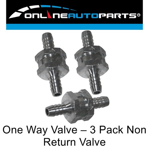 3 Pack of 10mm 3/8" One Way Non Return Fuel Line Check Valve Petrol ...