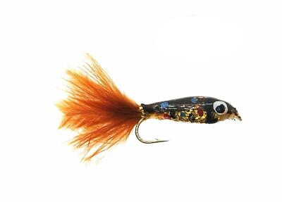 3 Epoxy Minnow Flies BROWN Trout Parr STREAMERS Fry FLY Fishing Size 10 ...