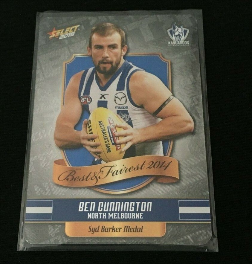 2015 SELECT NORTH MELBOURNE BEN CUNNINGTON SYD BARKER MEDAL B&F 2014 BF ...
