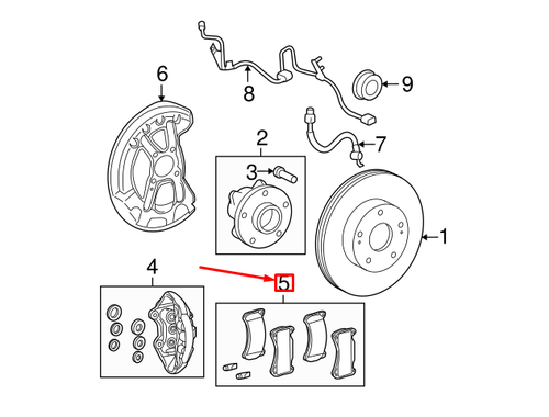 LEXUS IS F XE20 Front Brake Pads Kit 044650W120 04465-0W120 NEW GENUINE ...