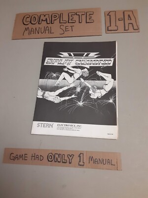 Original Arcade Manual: SPLIT SECOND - STERN - 1981 - Free Shipping! | eBay