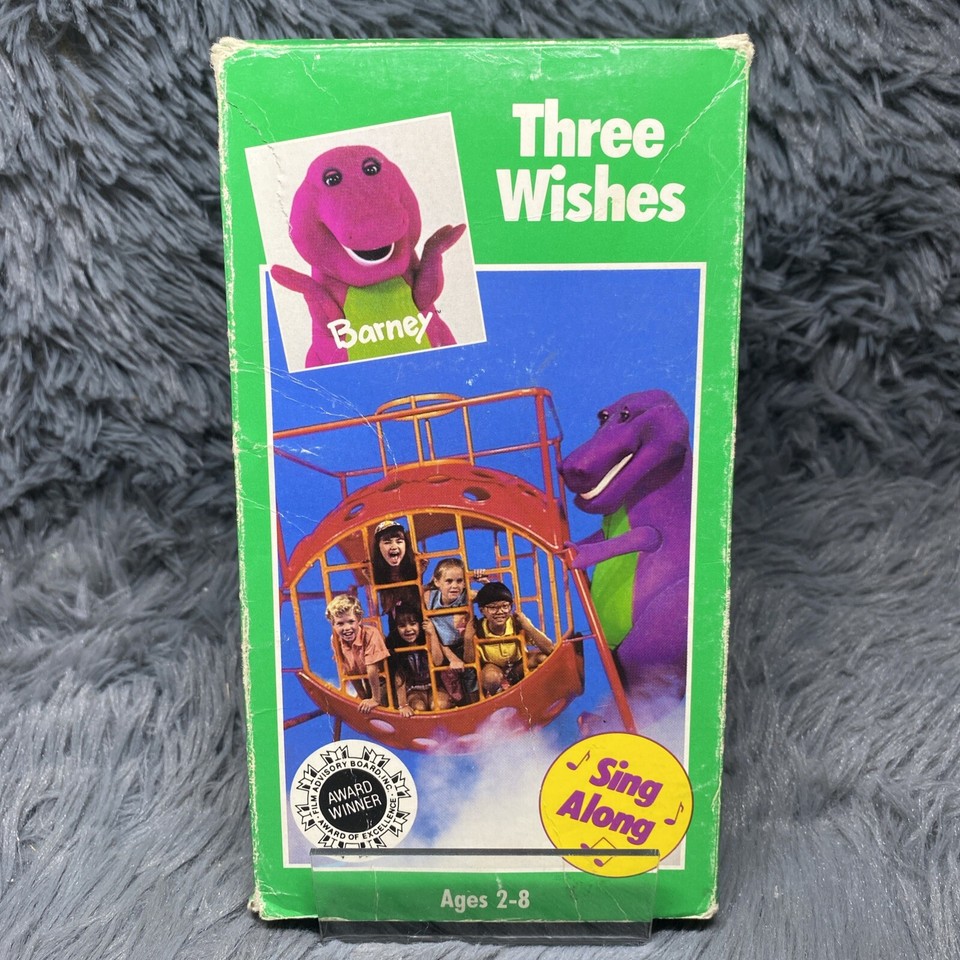 Barney - Three Wishes VHS Tape 1989 Children's Kids Tape Sing Along ...