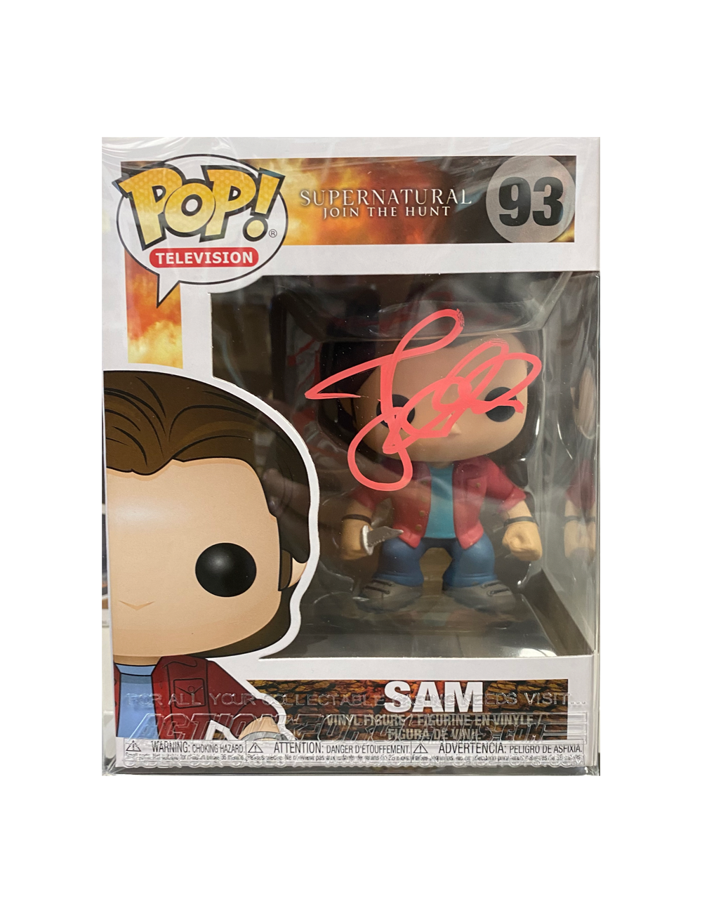 Sam Winchester Funko Pop #93 Signed by Jared Padalecki 100% Authentic ...