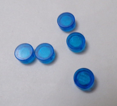 Lego x5 Transparent Blue 1x1 Round Tiles, 98138 (028-153) | eBay