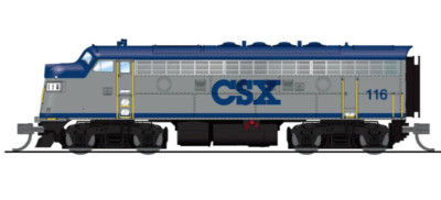 BROADWAY LIMITED 9264 N SCALE EMD F7A CSX 116 Gray Paragon4 Sound/DC ...