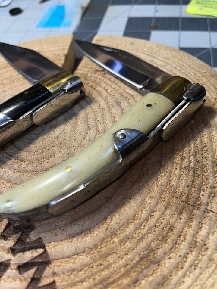 NEW 7 inch NAVAJA RAMPURI RATCHET POCKET KNIFE, choice BONE or BULL ...