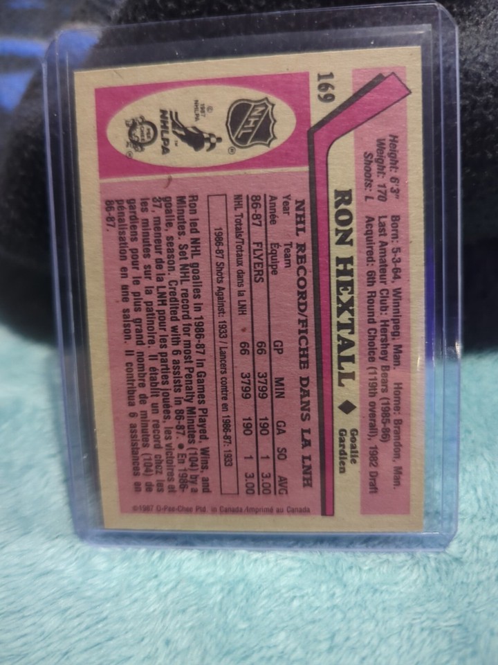 1987-88 O-Pee-Chee Ron Hextall RC Rookie Philadelphia Flyers 169 | eBay