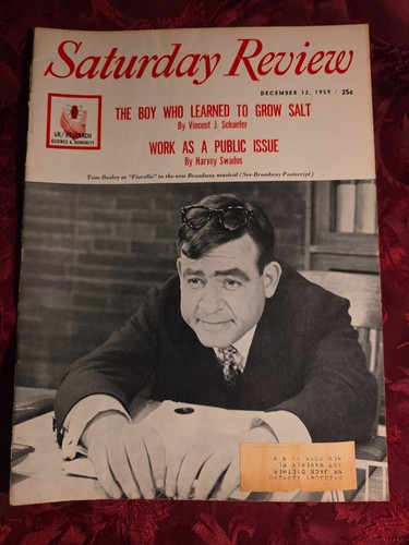 Saturday Review December 12 1959 TOM BOSLEY HARVEY SWADOS Vincent J ...