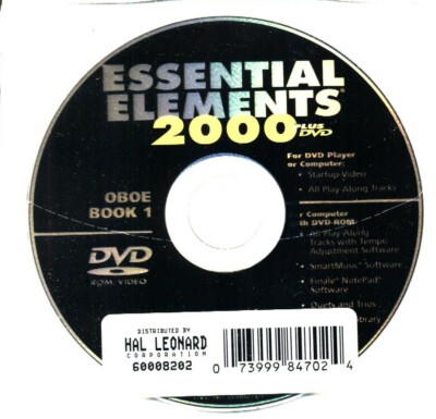ESSENTIAL ELEMENTS 2000 PLUS DVD & CD FOR OBOE BOOK 1 TWO DISC SET BRAND NEW | eBay