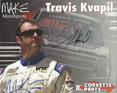 SIGNED 2016 TRAVIS KVAPIL "COREVETTE PARTS MAKE MOTOR" #1 NASCAR TRUCK ...