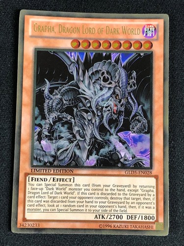 YUGIOH GRAPHA DRAGON LORD OF DARK WORLD GLD5-EN028 GOLD NM | eBay