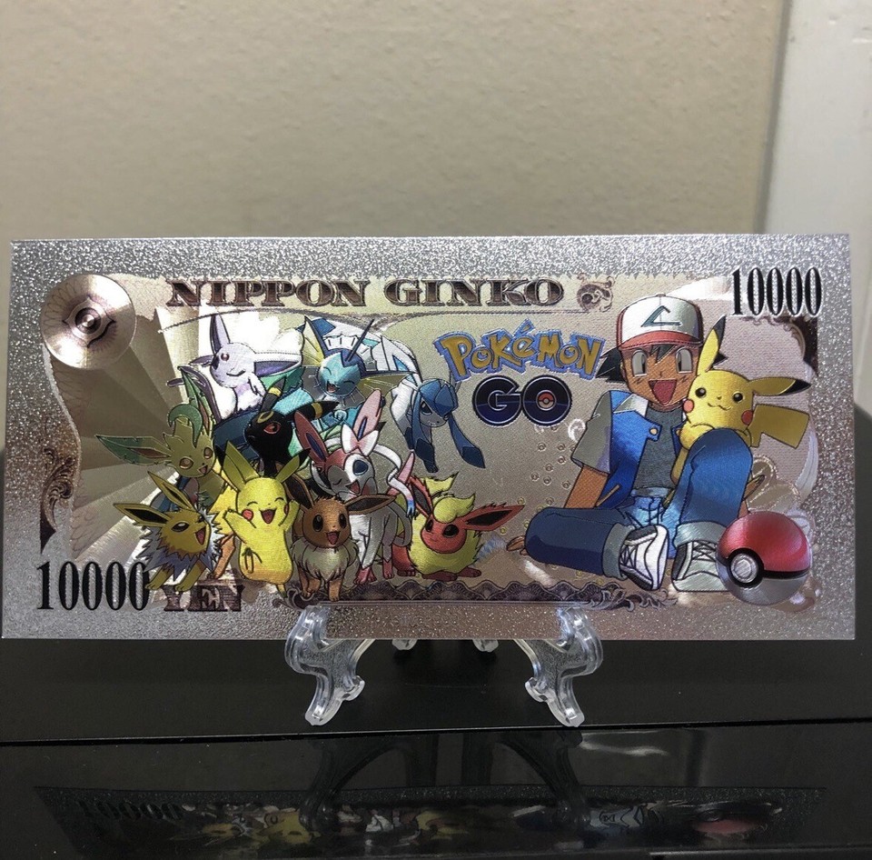 Silver Plated Pokémon Meowth Pokémon Banknote Anime Collectible | eBay