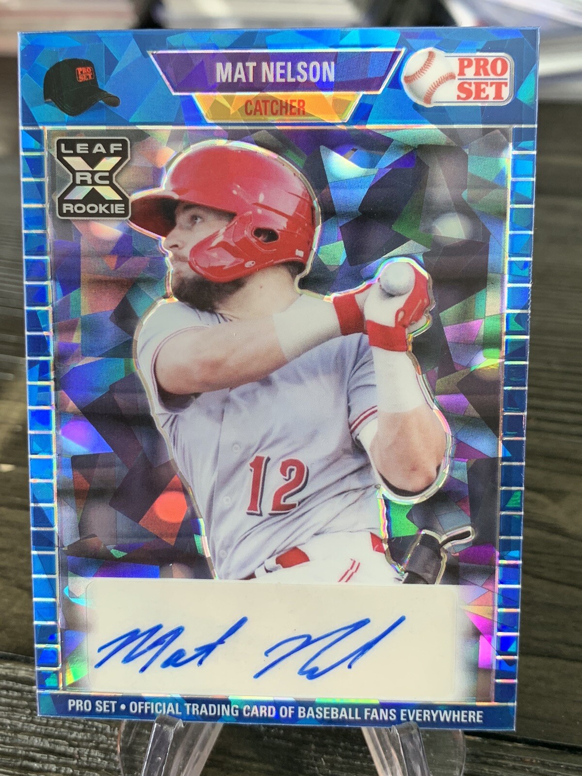 2021 Pro Set Metal Baseball Mat Nelson Blue Rainbow Ice Rookie Auto /25 ...