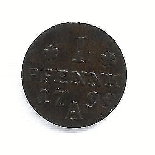 GERMAN STATES PRUSSIA~1 PFENNIG 1799-A~COPPER COIN~FREDERICK WILHELM II ...