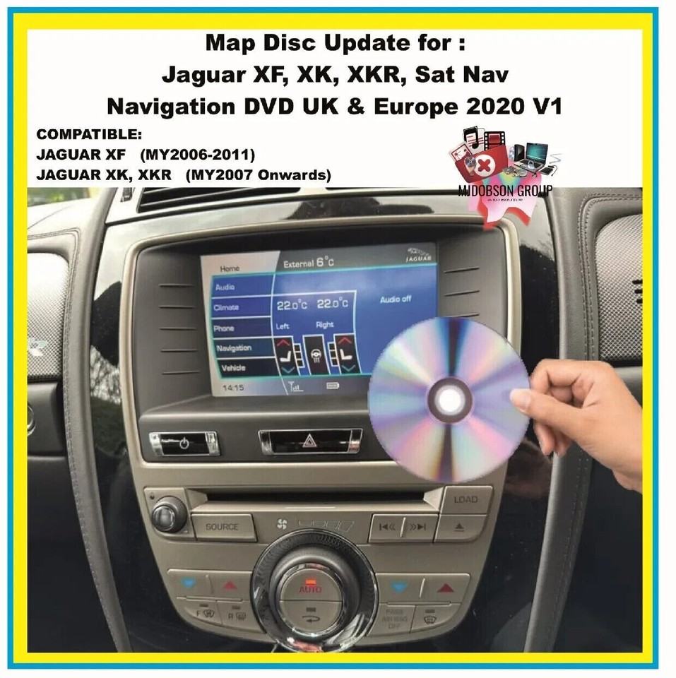 Jaguar XF, XK, XKR Best Sat Nav DISC DVD UK & Europe latest map | eBay