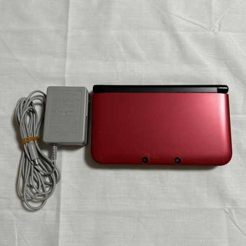 Nintendo 3DS LL XL Handheld Console RED Black w/ Pen Charger SD Card ...