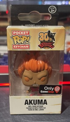 Funko Pop Games #203 Akuma Street Fighter Gamestop Exclusive Keychain ...
