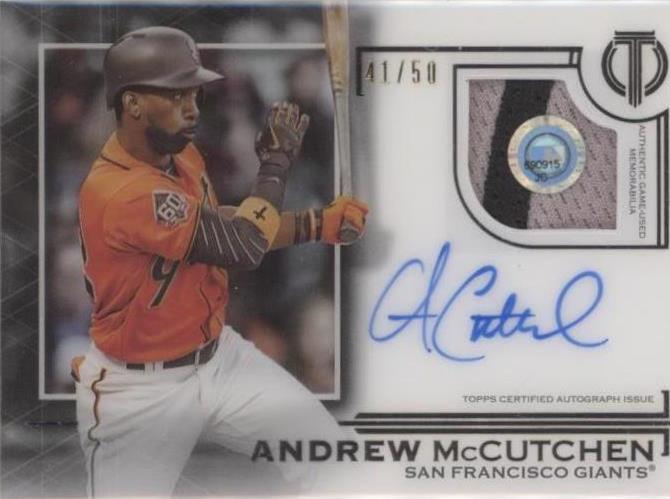 2019 Topps Tribute - Autograph Patches Andrew McCutchen #TAP-AM /50 (AU ...
