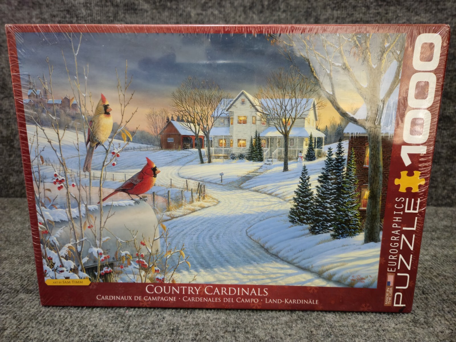 Eurographics 1000 Piece Puzzle COUNTRY CARDINALS by Sam Timm ...